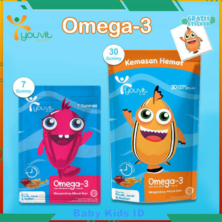 Youvit Omega-3 Anak untuk Tumbuh Kembang, Otak & Mata Anak dengan ...