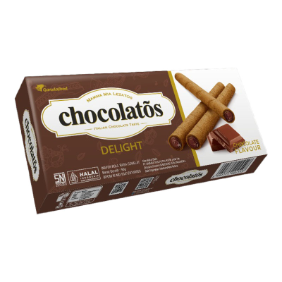 Chocolatos Delight Wafer Roll Cokelat 90 g | Lazada Indonesia
