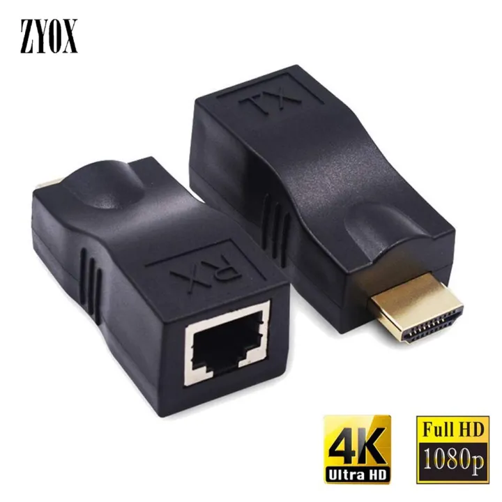 4K 3D HDMI-Compatible Extender Adapter Up To 30M Over Extension CAT5e ...