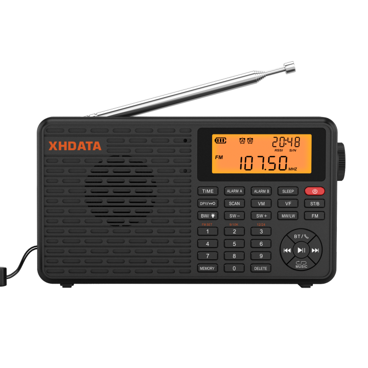 XHDATA D-109 Radio FM AM SW LW Portable Radios FM Bluetooth-compatible ...
