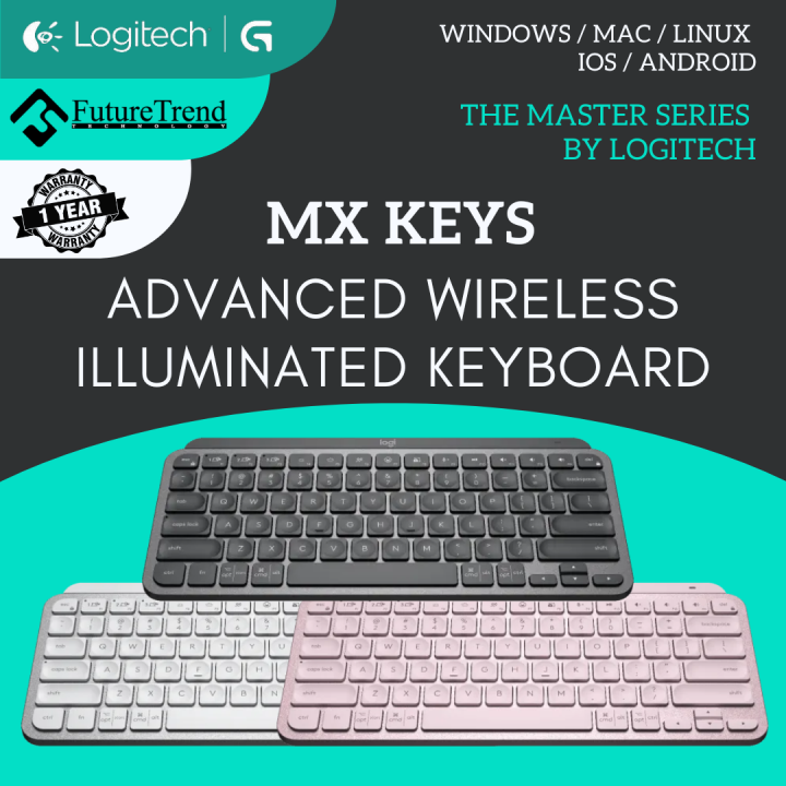 Logitech The Master Series MX Keys Mini Minimalist Wireless Illuminated ...