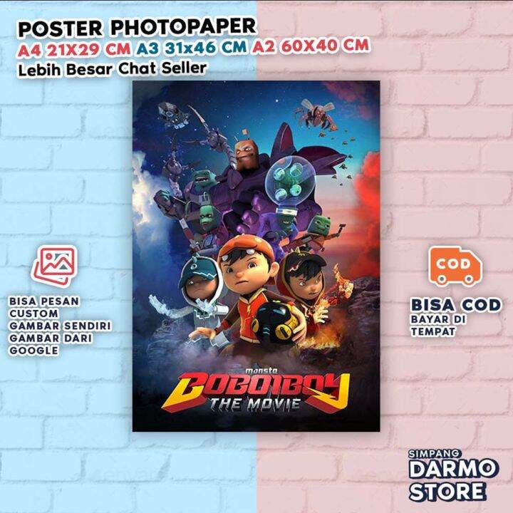 Poster Boboiboy Kartun Hiasan Dinding Anak Yaya Fang Bora Gopal Foster ...