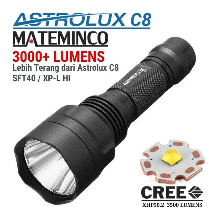 ASTROLUX MATEMINCO C8 CREE XHP50.2 3V BLF A6 SENTER LED FOKUS | Lazada ...