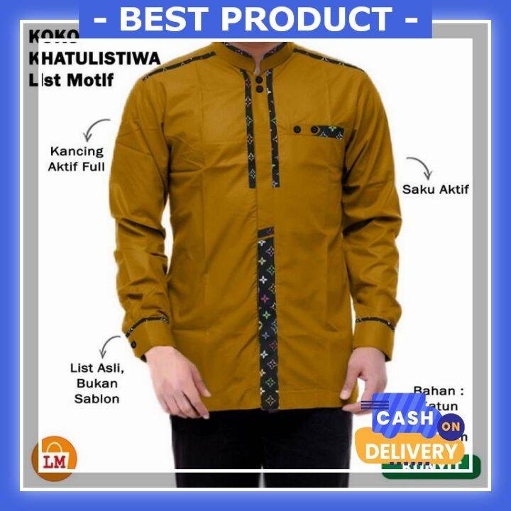 Baju Muslim Pria Dewasa 2023 Lengan Panjang Pendek Terbaru Klambi Cowo ...