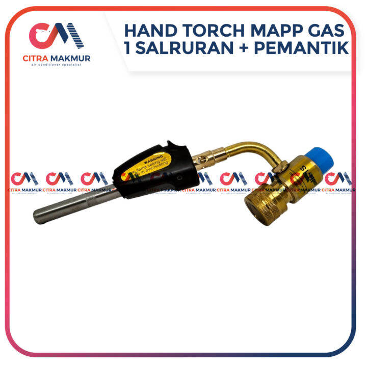 Hand Torch Mapp Gas Tembaga 1 Api Alat Las Pipa AC Portable Kuningan ...