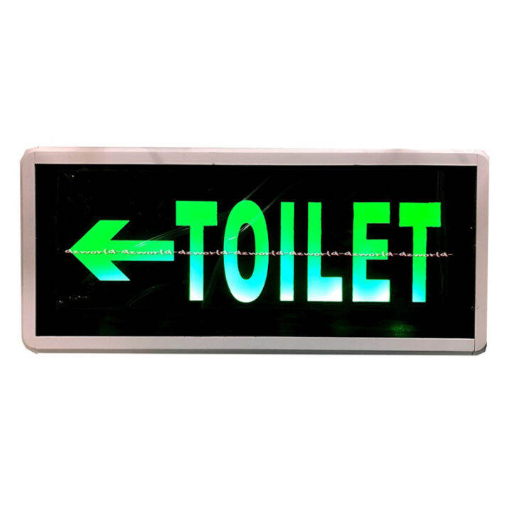 Krisbow Sign Board Green Led Toilet Papan Penunjuk Arah Toilet 2 Sisi ...