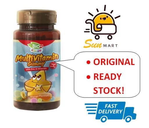 BIOPLUS JUNIOR MULTIVITAMIN GUMMY WITH ZINC AND MINERALS 80'S | Lazada