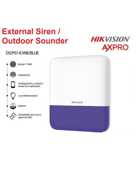 Hikvision DS-PS1-E-WB AX Pro Wireless Outdoor Sounder / Hikvision DS ...