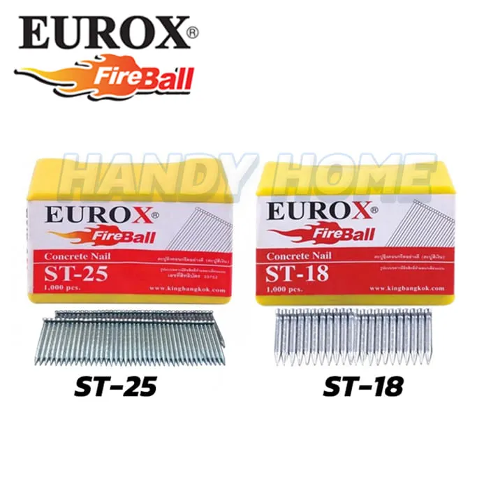 ตะปูยิงคอนกรีตEUROX ลูกแม็ก ปืนลม ขาเดี่ยว(งานหนัก, ทรง T) ST-18/ST-25 ใช้กับปืนลม ST64 | Lazada ...