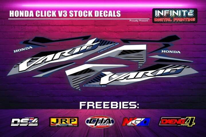 Honda Click 125i v3 stock decals sticker 2023 model | Lazada PH