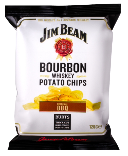 JIM BEAM Bourbon Whiskey Original BBQ Potato Chips 120g | Lazada PH