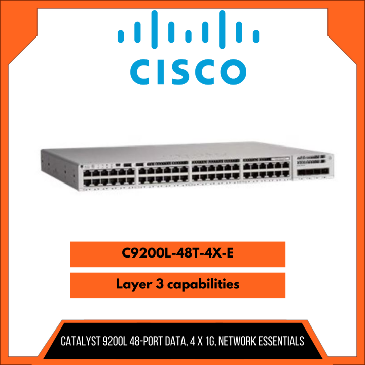 Cisco Catalyst 9200 Series Switch C9200L-48T-4X-E Network Essentials ...
