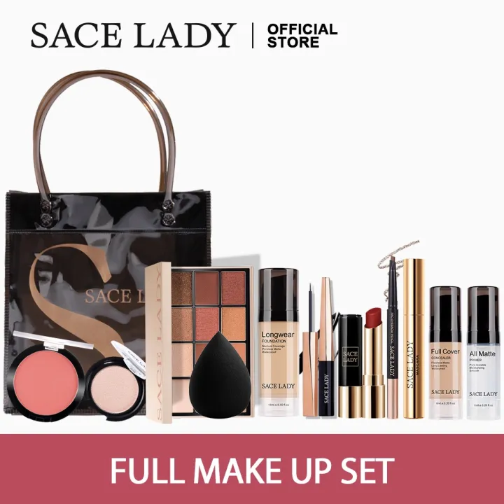 SACE LADY Face Makeup Set Daily Use Base Make Up Eyebrow Pencil ...