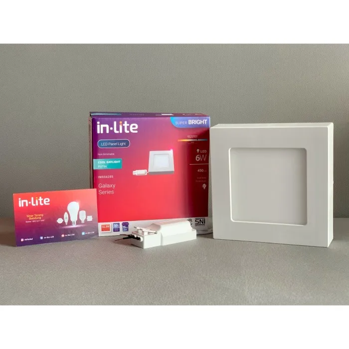 LAMPU DOWNLIGHT PANEL LED INLITE 6W 6 WATT KOTAK OUTBOW - INSS628S ...