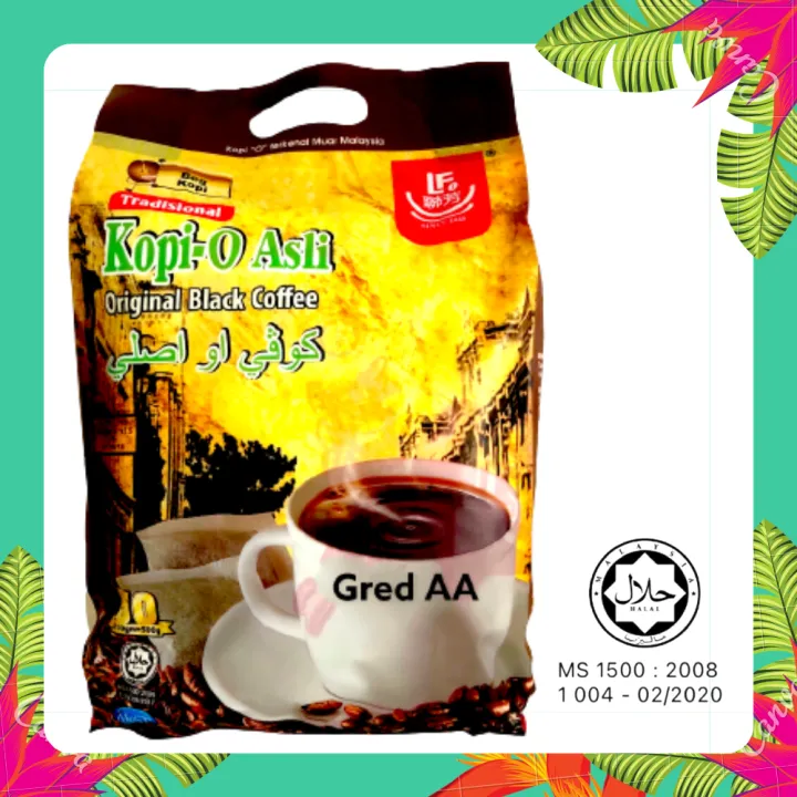 LIN FUNG Kopi O Black Coffee Kopi Hitam Gred AA 50 Sachets X 15g Kopi ...