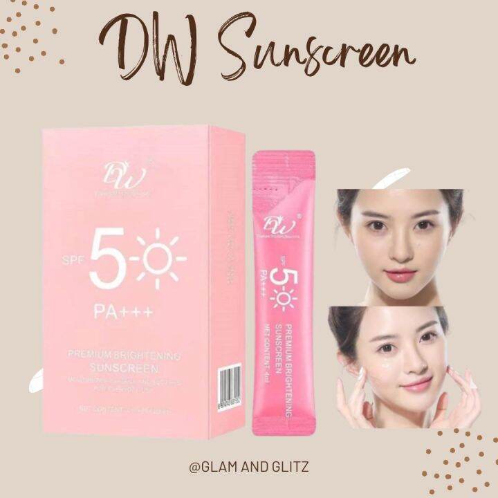 DW SPF50 PA+++ Sunscreen Face Body Isolate Sunscreen 4ml*20pcs | Lazada PH