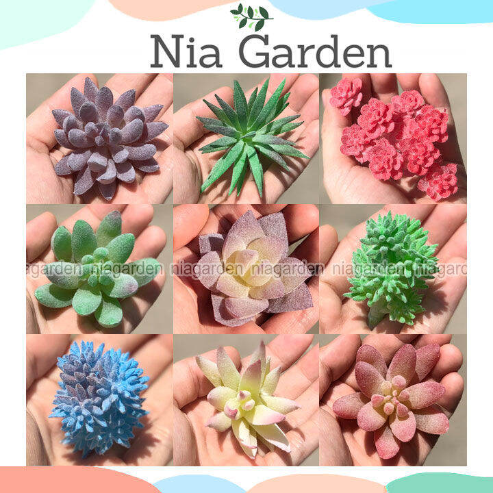 Cây sen đá giả to nhựa cao cấp hoa sen đá nhân tạo décor trang trí Nia ...