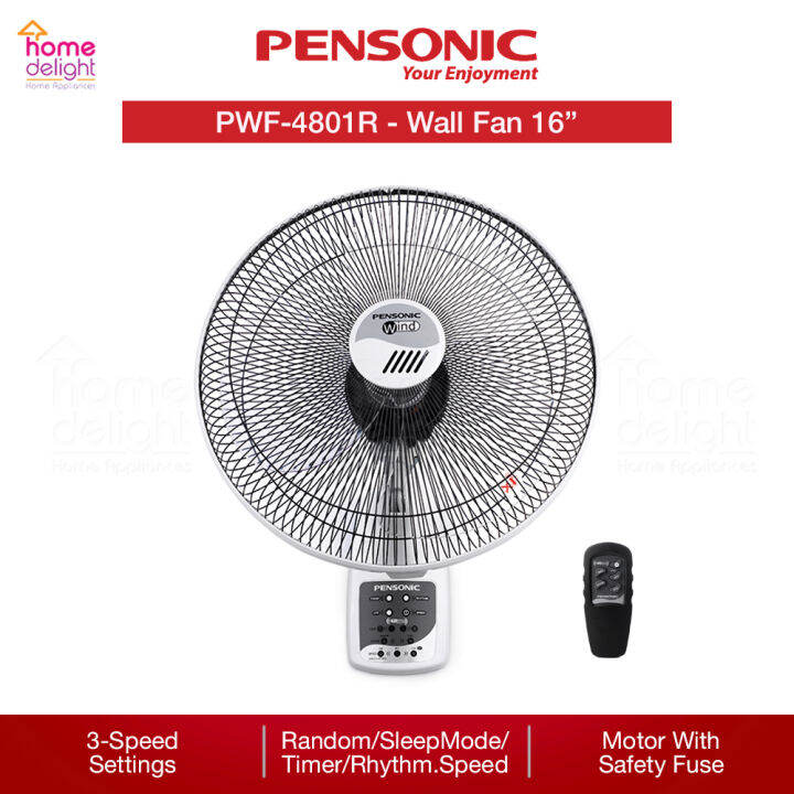 Pensonic Wall Fan 16" with Remote [ PWF-4801R / PWF4801R / ] | Lazada