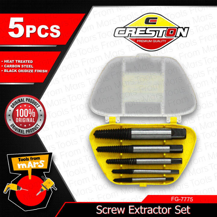 CRESTON Screw Extractor 5pcs/SET FG-7775 •TOOLS FROM MARS• | Lazada PH