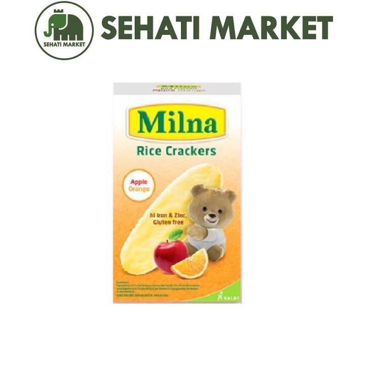 MILNA RICE CRACKERS APPLE ORANGE 5x4gr | Lazada Indonesia