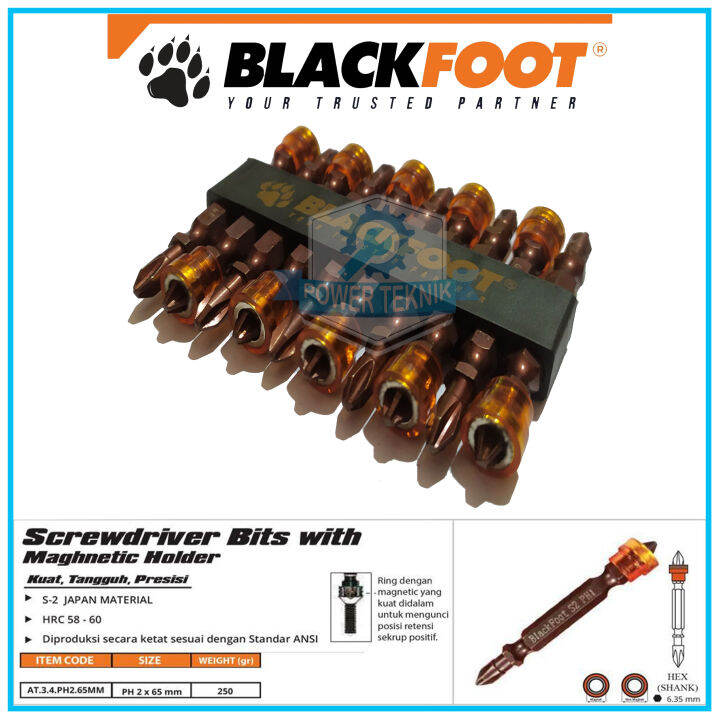 BLACKFOOT Mata Obeng Angin Magnet PH2 x 65mm PLUS Screwdriver Bit ...
