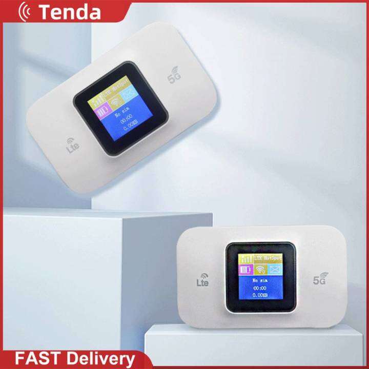 Router nirkabel 4G 150Mbps saku 4G WiFi LTE Router LCD warna Display ...