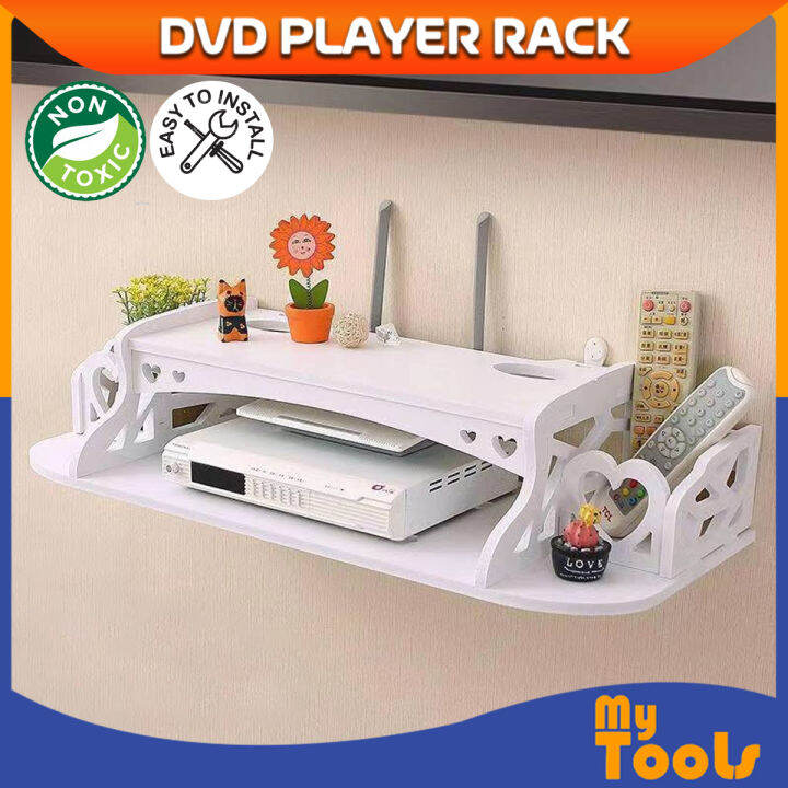Mytools WPC Wooden DVD Player Rack TV Rack Wall Mount 2 Tier Shelf ...