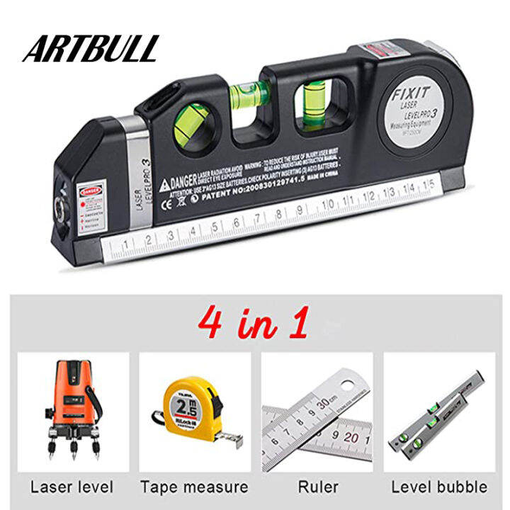 4 Iin 1 Blister Laser Levels Horizon Vertical Measure aser Marking ...