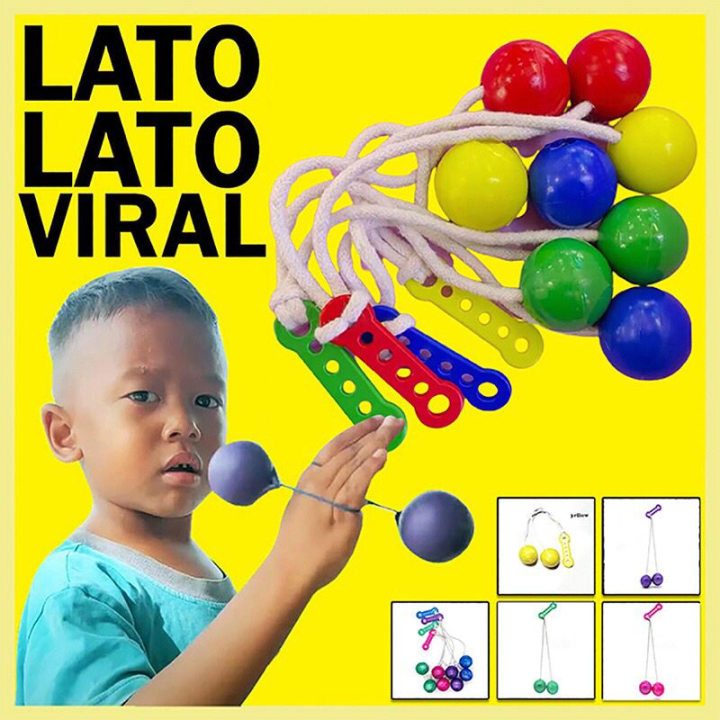 4cm Lato Lato Toy Kids Latto Toys with Handle Old School Games Pro ...