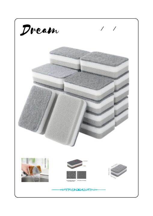 DREAM Oil Scouring Pad Dishwashing Tools Sponge Set Magic Sponge ...