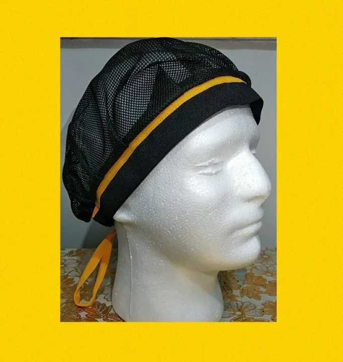SYMON YELLOW Black Hairnet with Yellow Accent | Lazada PH