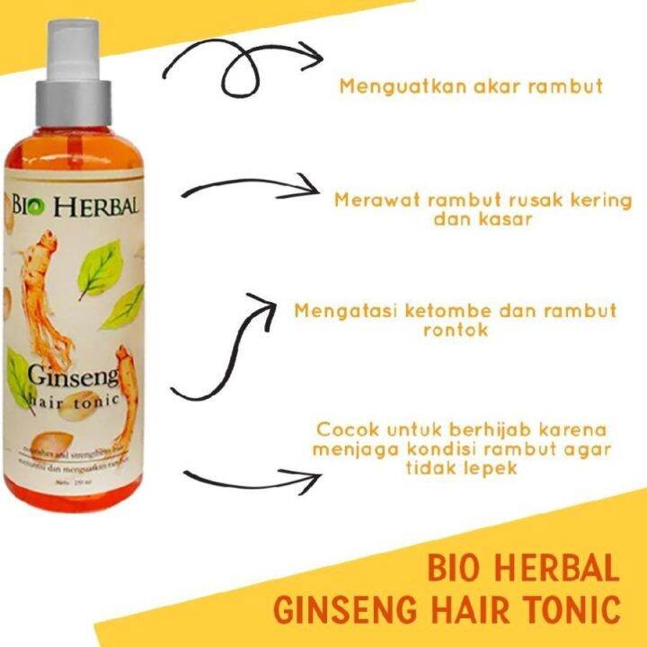 Bio Herbal Hair Tonic/ Bio Herbal Ginseng Hair Tonic | Lazada Indonesia