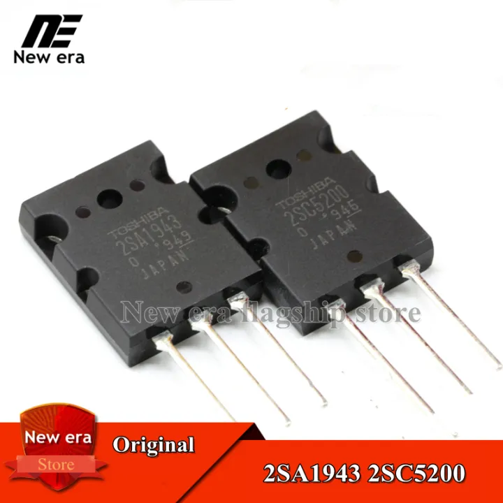 4Pairs Original 2SA1943 2SC5200 TO-3P (4Pcs A1943 + 4Pcs C5200) 15A/230V/150W NPN PNP Toshiba ...
