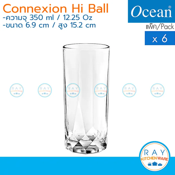 Ocean แก้วน้ำ 350 ml (6ใบ) Connexion hi ball P02808 โอเชียน แก้วน้ำ ...