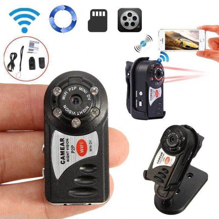 Spy Kamera Mini DV Wifi Q7 HD 480P CCTV Mini WIreless / Spy Cam / Mini Wireless HD WIFI Ip ...