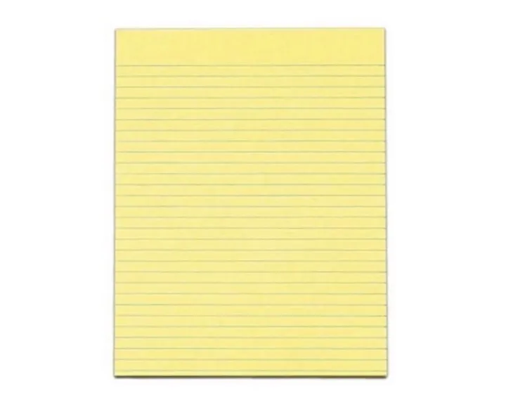 0205- W YELLOW PAD PAPER (one pad 80page) school supplies | Lazada PH