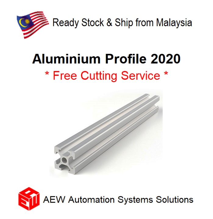 Aluminium Profile 2020 for European Standard [Customize Length] | Lazada