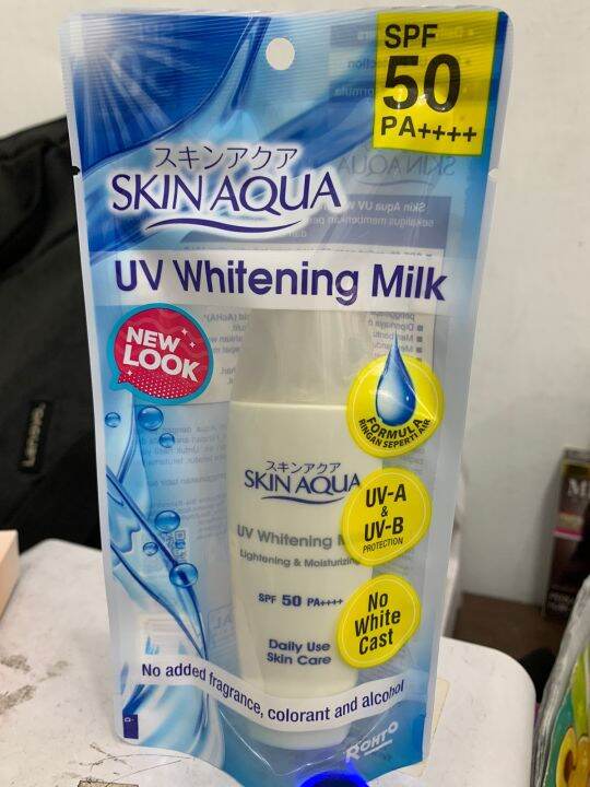 Skin Aqua UV Whitening Milk SPF 50 PA++++ Sunscreen pouch | Lazada ...
