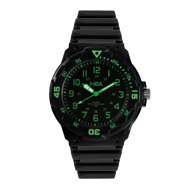 Hea U&Mi Men's Black/Green Rubber Watch Kha2221-1107 | Lazada PH