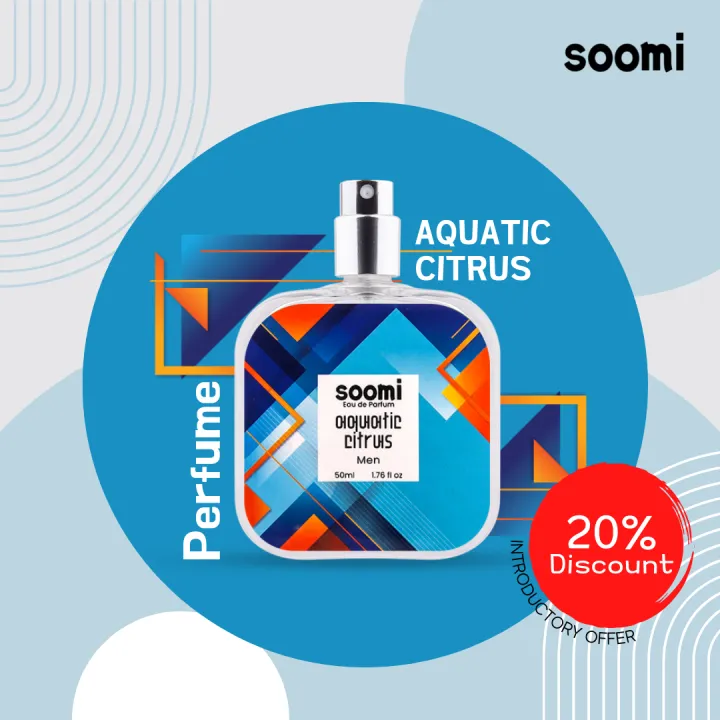 Soomi Eau de Parfum Aquatic Citrus Oil-Rich Long Lasting Perfume for ...