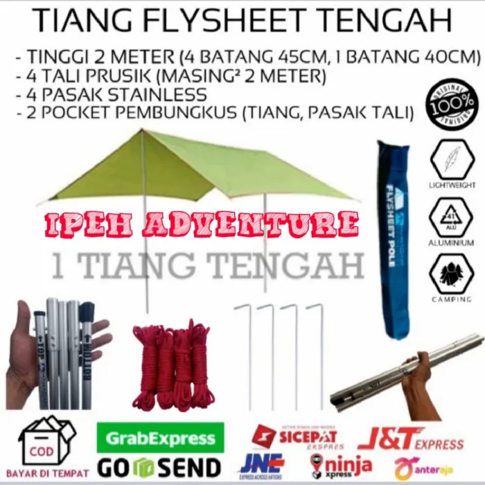 tiang flysheet makadam diameter 16mm | Lazada Indonesia