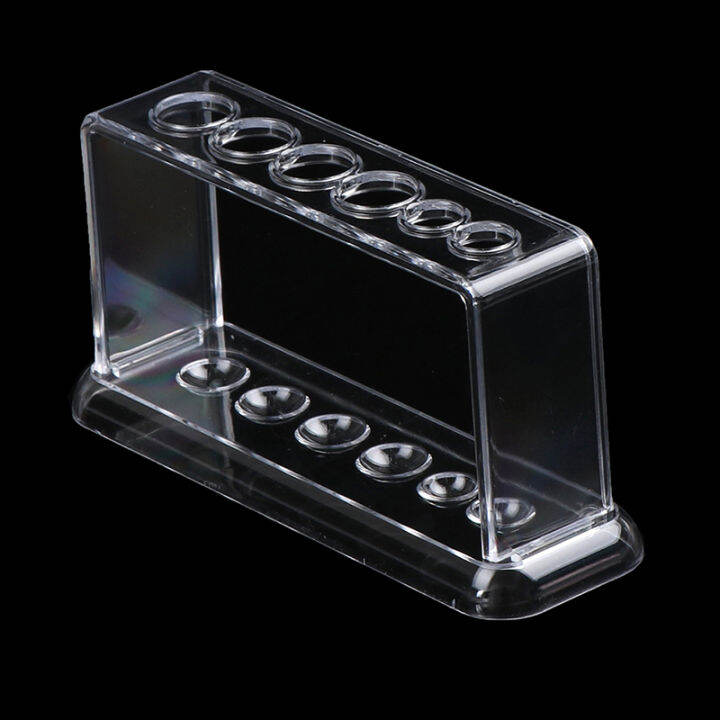 LngBo Plastic Clear Test Tube Rack 6 Holes Stand Lab Test Tube Stand ...