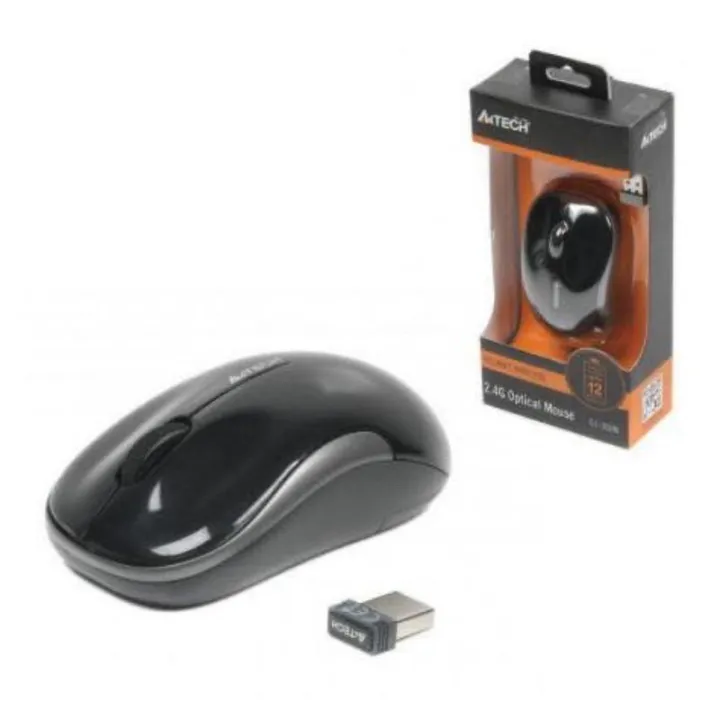 A4Tech N-100 V-Track Padless USB wireless mouse (black) | Lazada PH