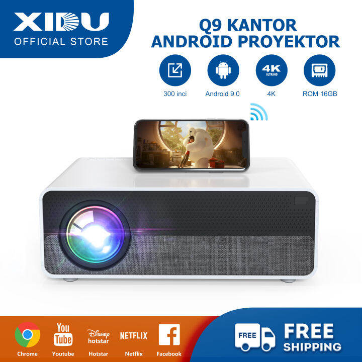 XIDU Projector 4K HD Android 9.0 Wireless Bluetooth Dolby Decoding ...
