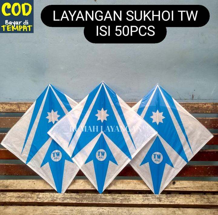 Layangan Sukhoi / 1PACK isi= 50pcs / Layang Layang / Layangan ...