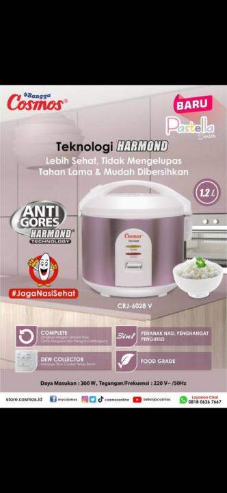 Cosmos Rice Cooker Stainless Steel CRJ-6028 3in1 | Lazada Indonesia