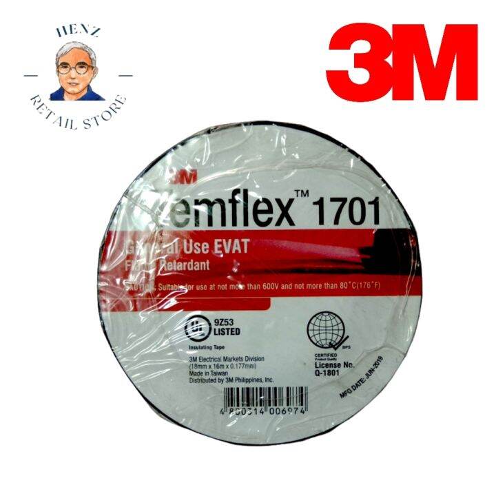 3M Temflex™ 1701 Vinyl Electrical Tape Black Original | Lazada PH