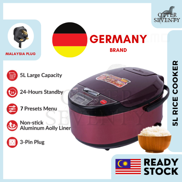 【Ready stock】top grade quality 5L gold color multifunction electric ...