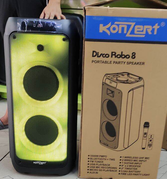Konzert Disco Robo 8 Portable Party Speaker 5500W PMPO | Lazada PH