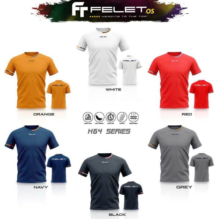 FELET H-64 BADMINTON SHIRT BAJU BADMINTON BAJU SUKAN SPORTWEAR 100% ORI ...